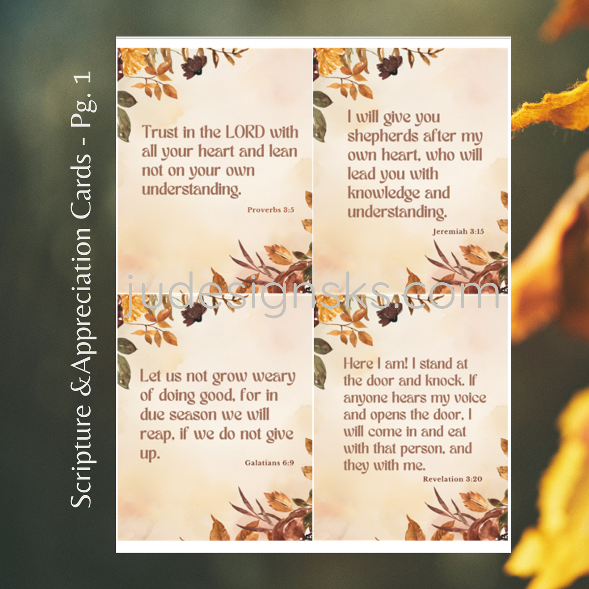 Christian Ministry Appreciation - Printable Cards – J.U. Designs